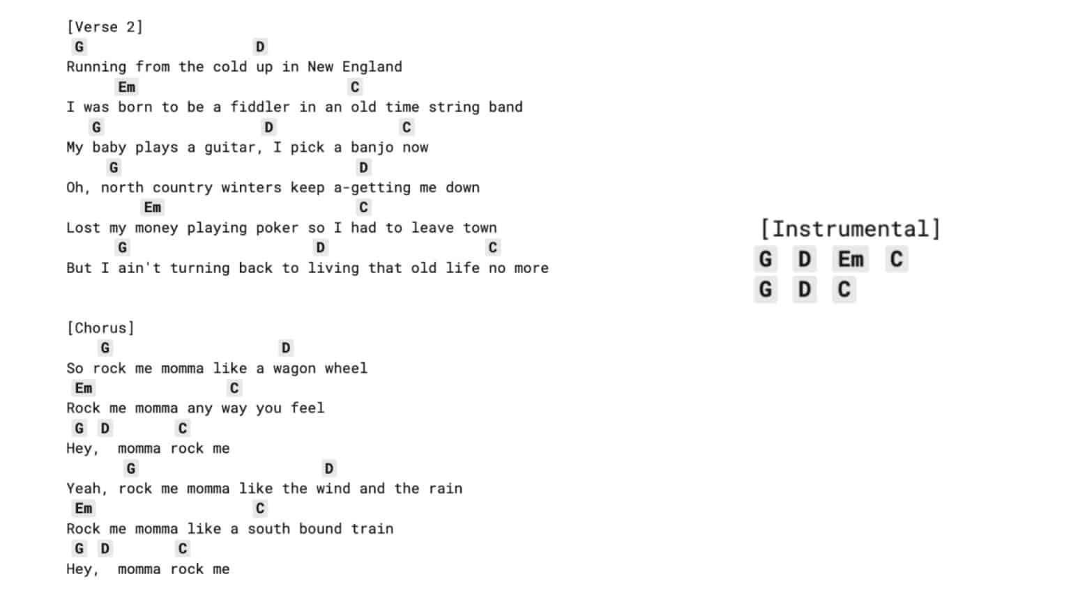 How to Play Wagon Wheel on Guitar (With Chords & Tips) - MicroCosmologist